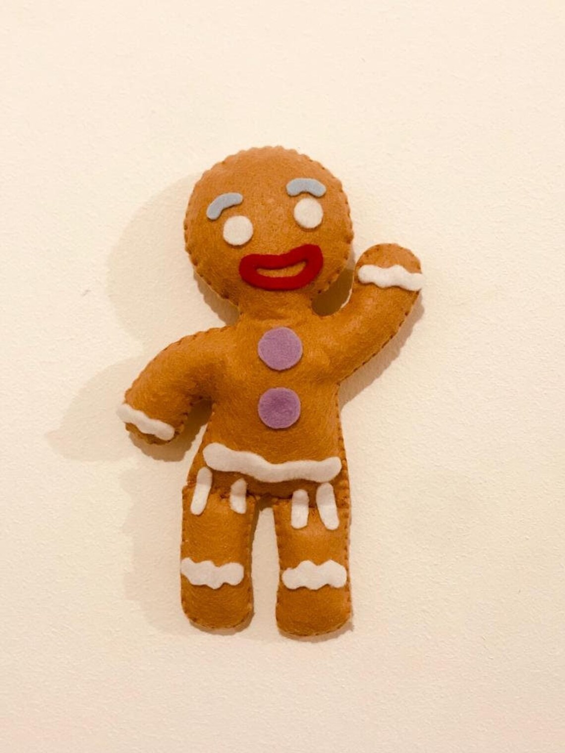 PDF Pattern Gingerbread Man Shrek, Gingerbread Cookie Felt Doll, Felt ...