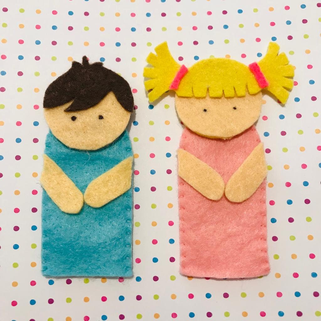 Finger Puppet PDF Pattern, Family Felt Finger Puppets, Felt Puppet ...