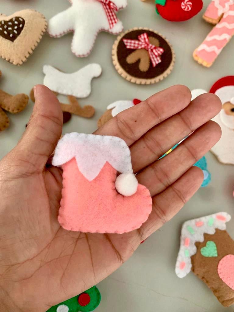 Christmas Felt Ornaments PDF Pattern, DIY Christmas Ornaments, Elf ...