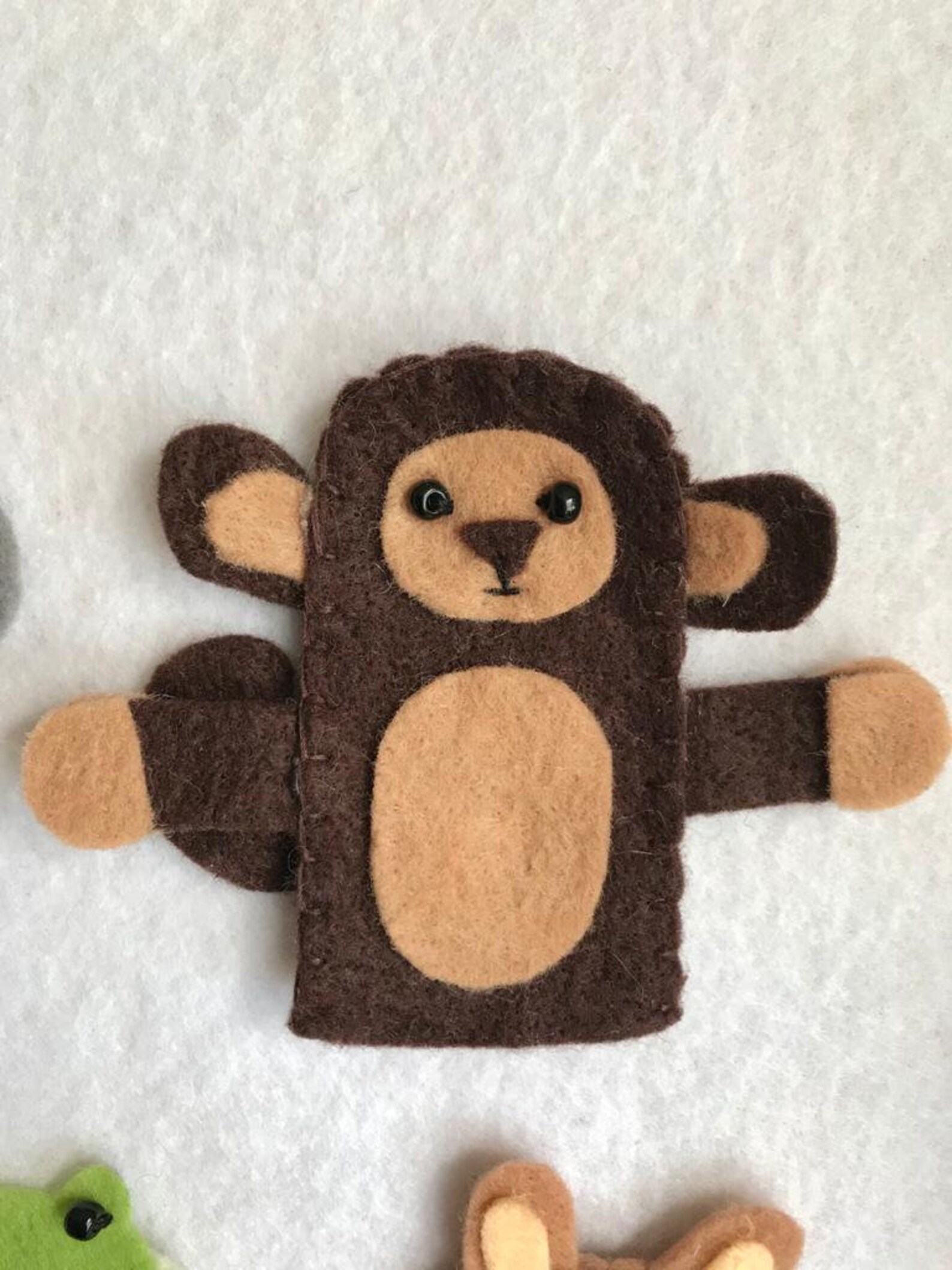 PDF PATTERN for Baby Felt Finger Puppets, Jungle Finger Puppets, Felt ...