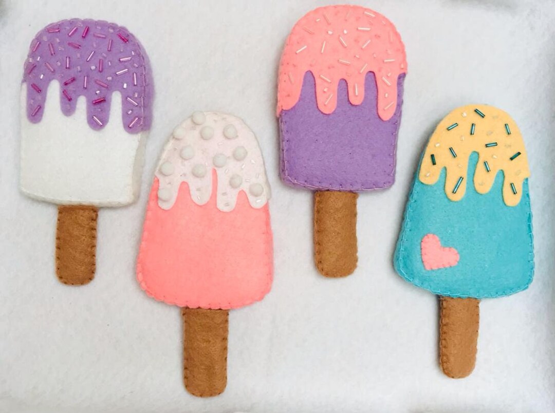 PDF Felt Pattern Popsicles, Popsicles, Felt Toy, Felt F Ood, Felt Pdf ...
