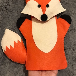PDF Puppet Pattern, Fox Puppet Pattern, DIY Kids Puppet, Montessori Toy ...