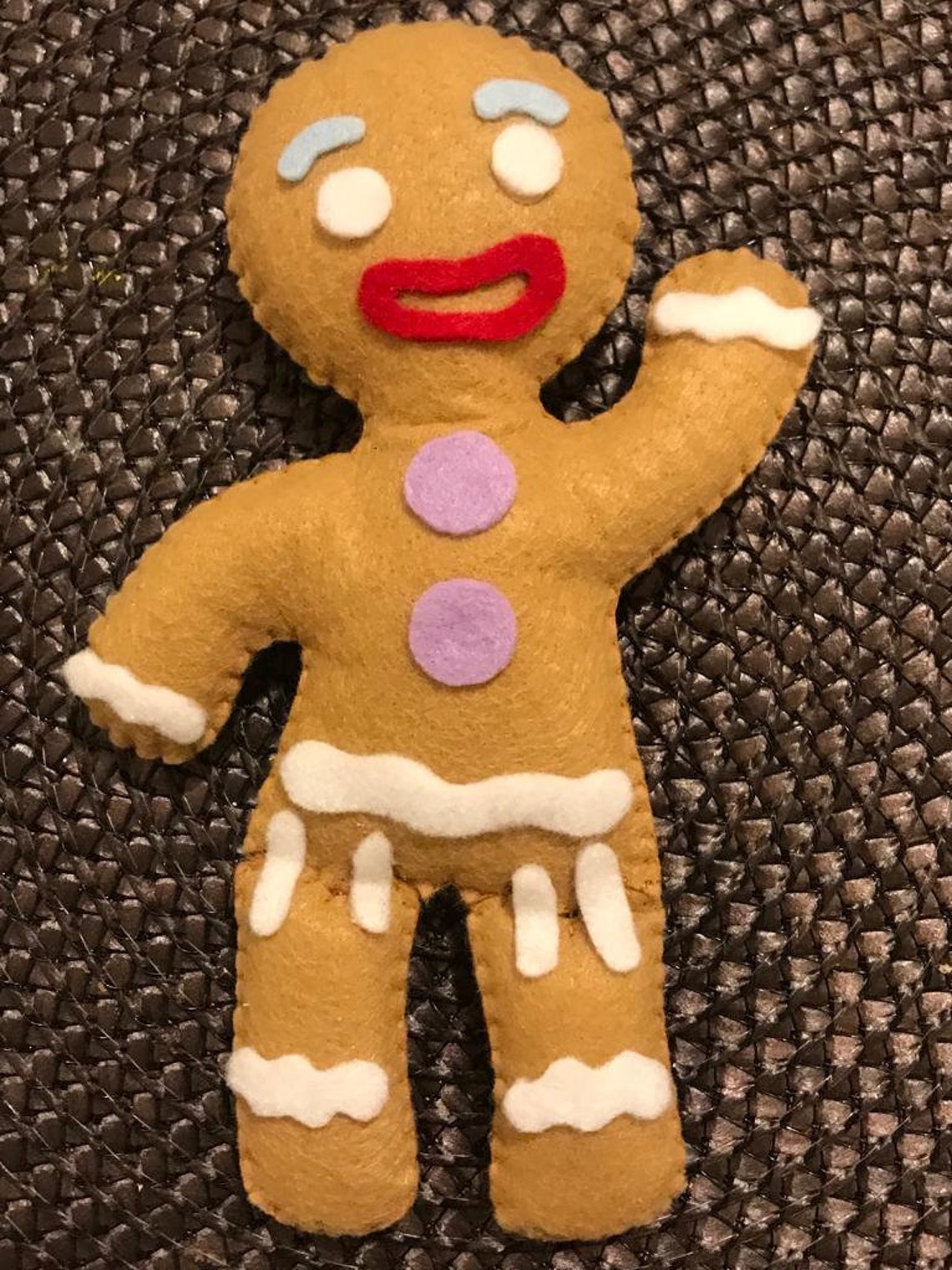 PDF Pattern Gingerbread Man Shrek, Gingerbread Cookie Felt Doll, Felt ...