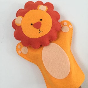 PDF Lion Felt Pattern, Felt Toy, Felt Lion Puppet, Montessori Toy, Felt ...