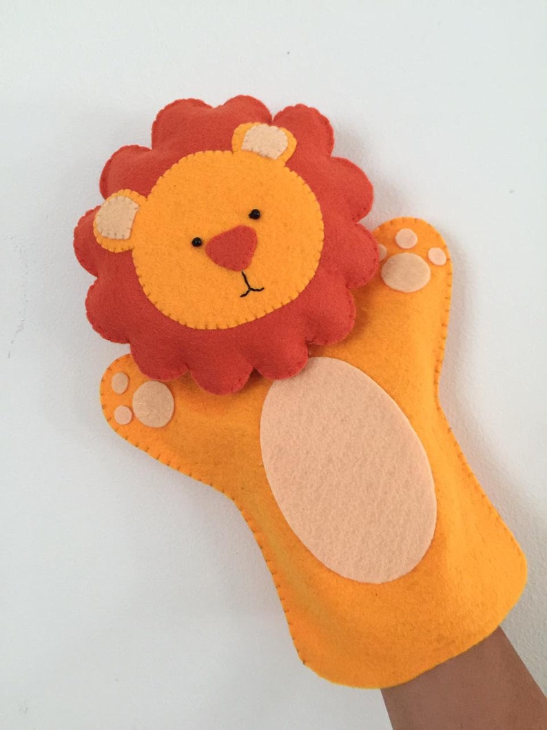 PDF Lion Felt Pattern, Felt Toy, Felt Lion Puppet, Montessori Toy, Felt ...