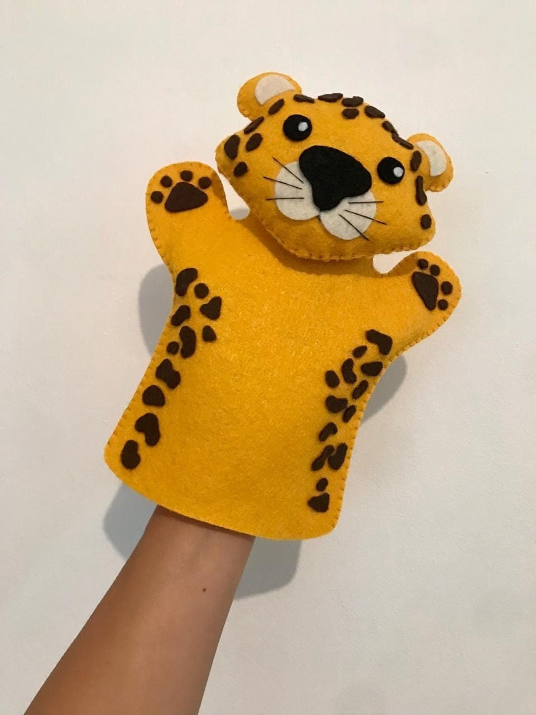 PDF Leopard Puppet Pattern, DIY Puppet Pattern, DIY Leopard Kids Puppet ...