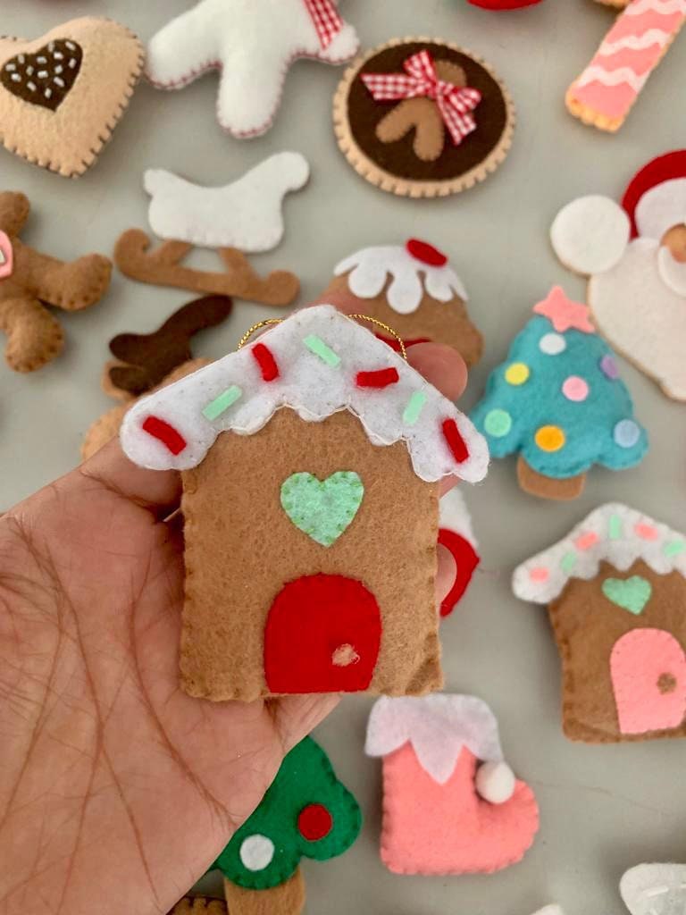 Christmas Felt Ornaments PDF Pattern, DIY Christmas Ornaments, Elf ...