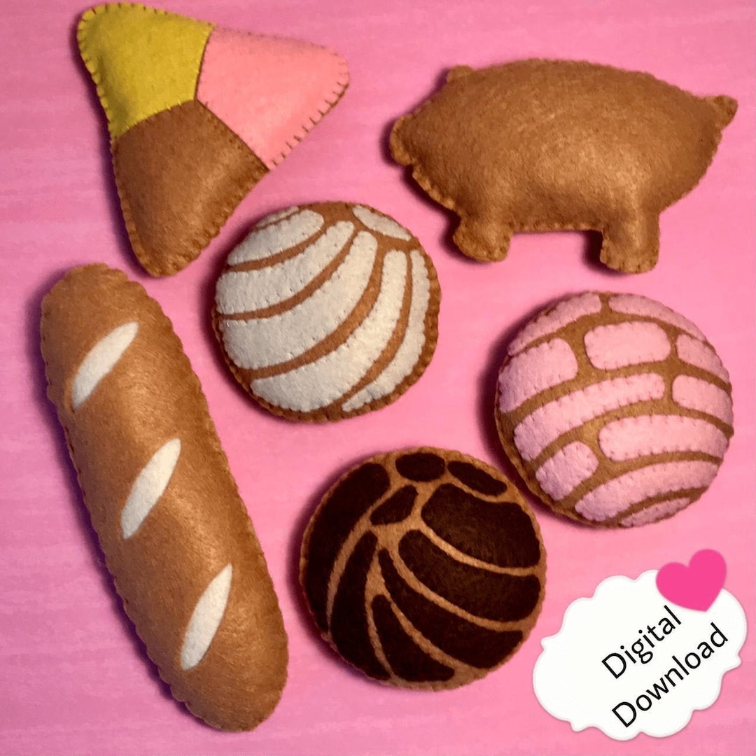 Mexican Felt Bread,pdf Felt Bread Pattern, Felt Food, Felt Ornaments ...