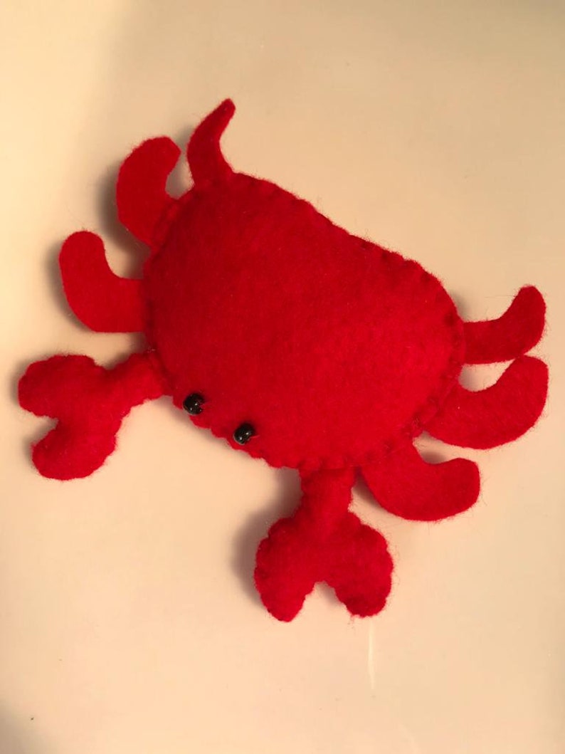 Lobster Crab Seafood Felt Pattern, PDF Seafood Felt Pattern, Felt Set ...