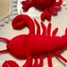 Lobster Crab Seafood Felt Pattern, PDF Seafood Felt Pattern, Felt Set ...