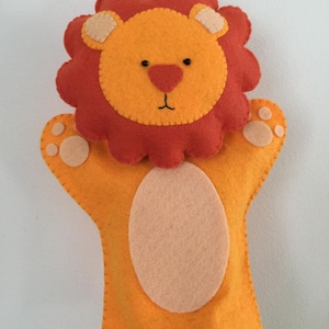 PDF Lion Felt Pattern, Felt Toy, Felt Lion Puppet, Montessori Toy, Felt ...