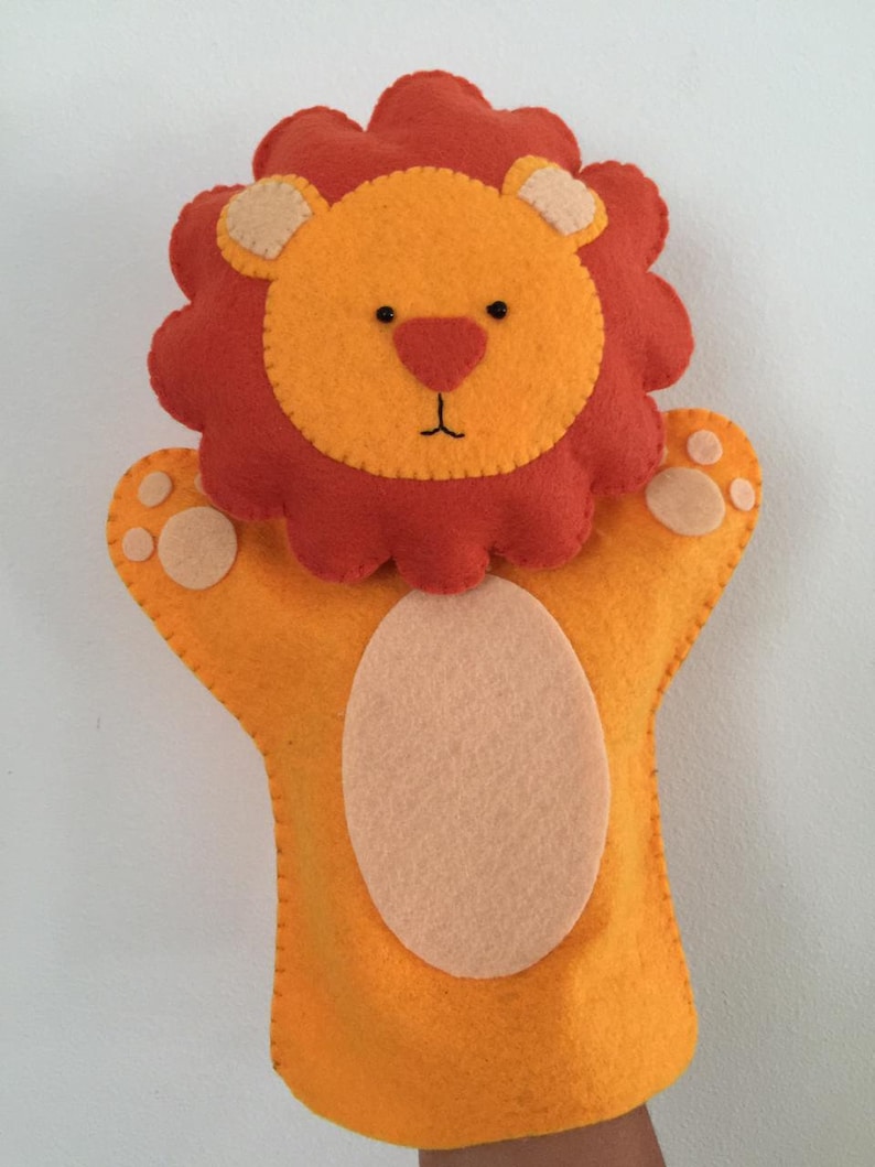 PDF Lion Felt Pattern, Felt Toy, Felt Lion Puppet, Montessori Toy, Felt ...