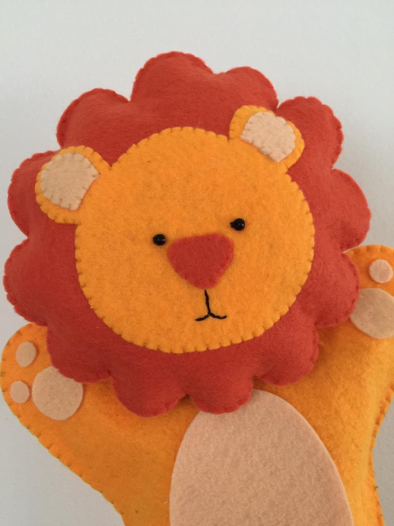 PDF Lion Felt Pattern, Felt Toy, Felt Lion Puppet, Montessori Toy, Felt ...