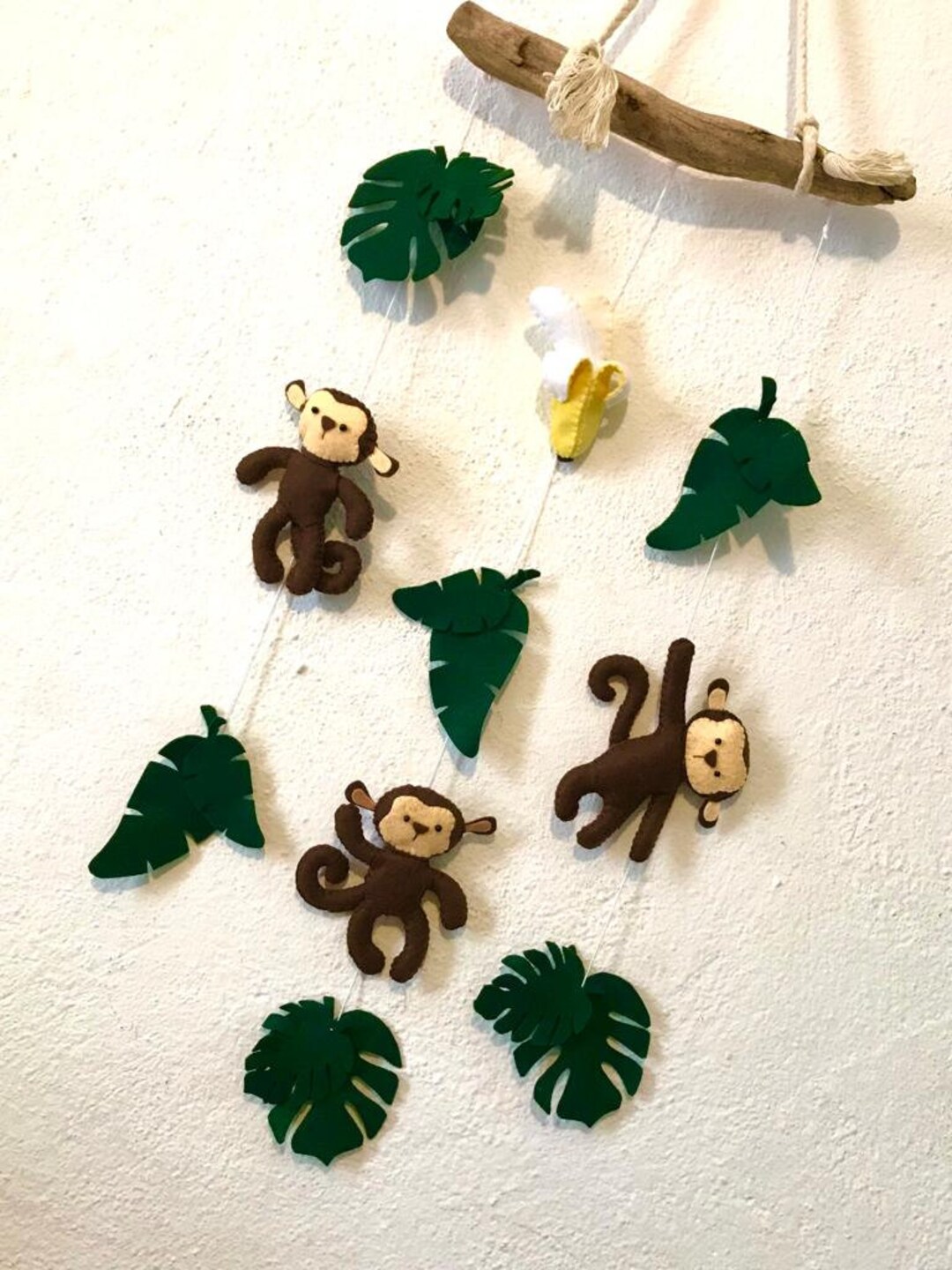 Monkey Mobil, Monkey Baby Mobil, Tropical Baby Mobil, Nursery Monkey ...