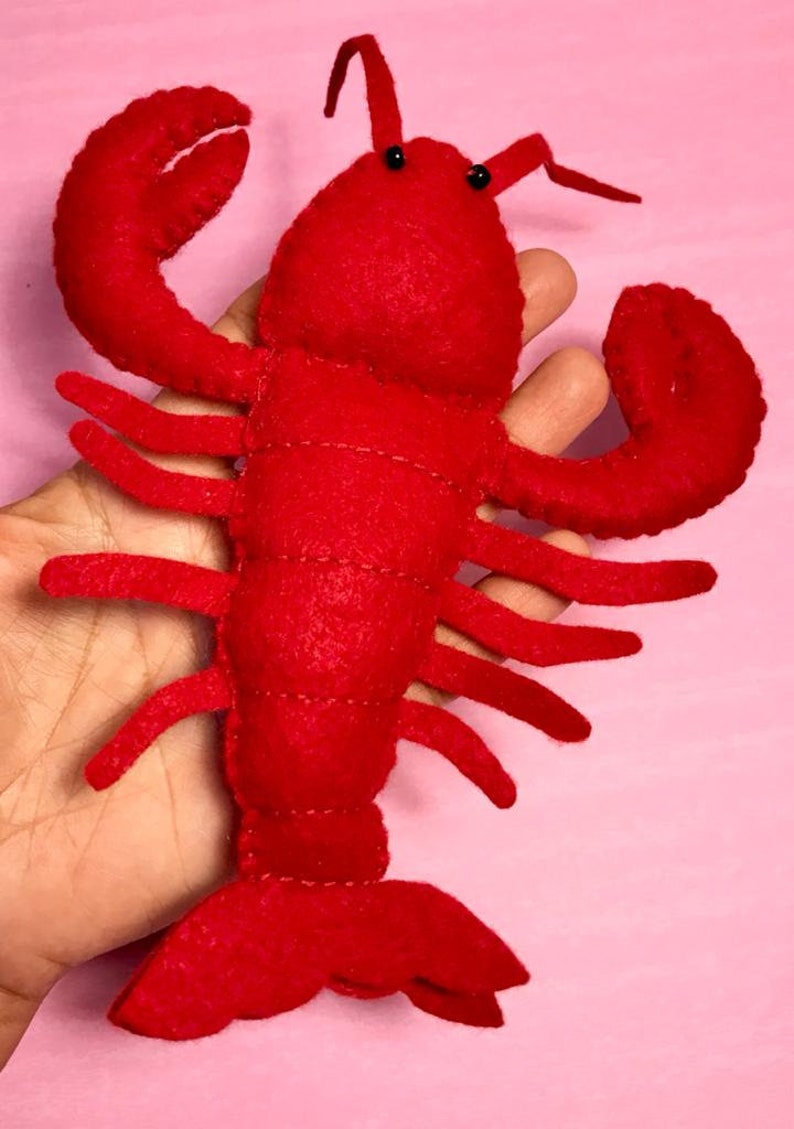 Lobster Crab Seafood Felt Pattern, PDF Seafood Felt Pattern, Felt Set ...