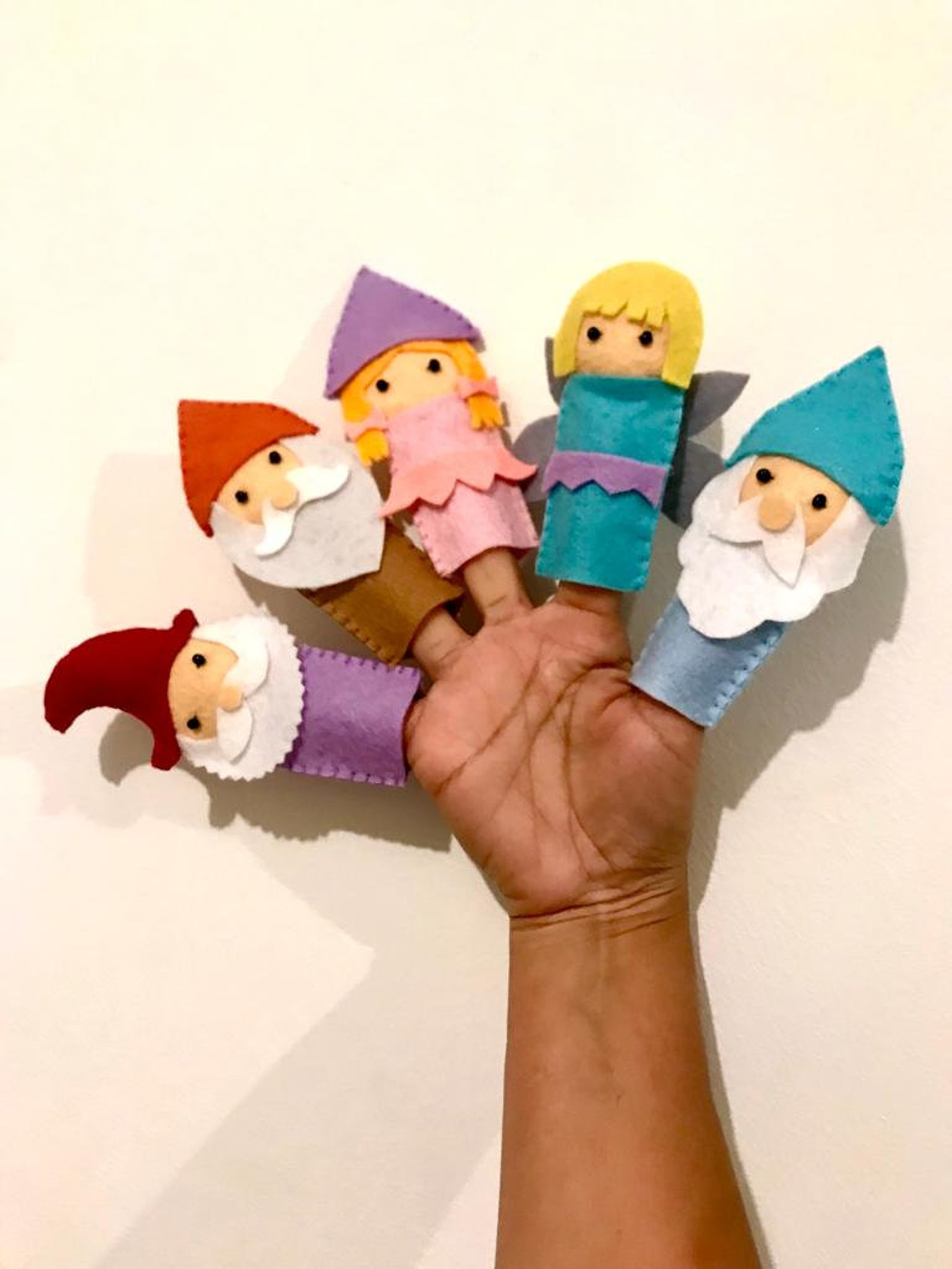 Felt Finger Puppet Fairy Tale Characters, PDF Patterns, Finger Puppets ...