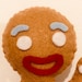 PDF Pattern Gingerbread Man Shrek, Gingerbread Cookie Felt Doll, Felt ...