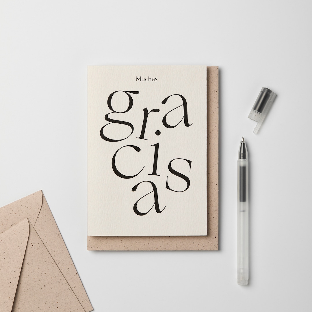Muchas Gracias Thank You Card - Etsy