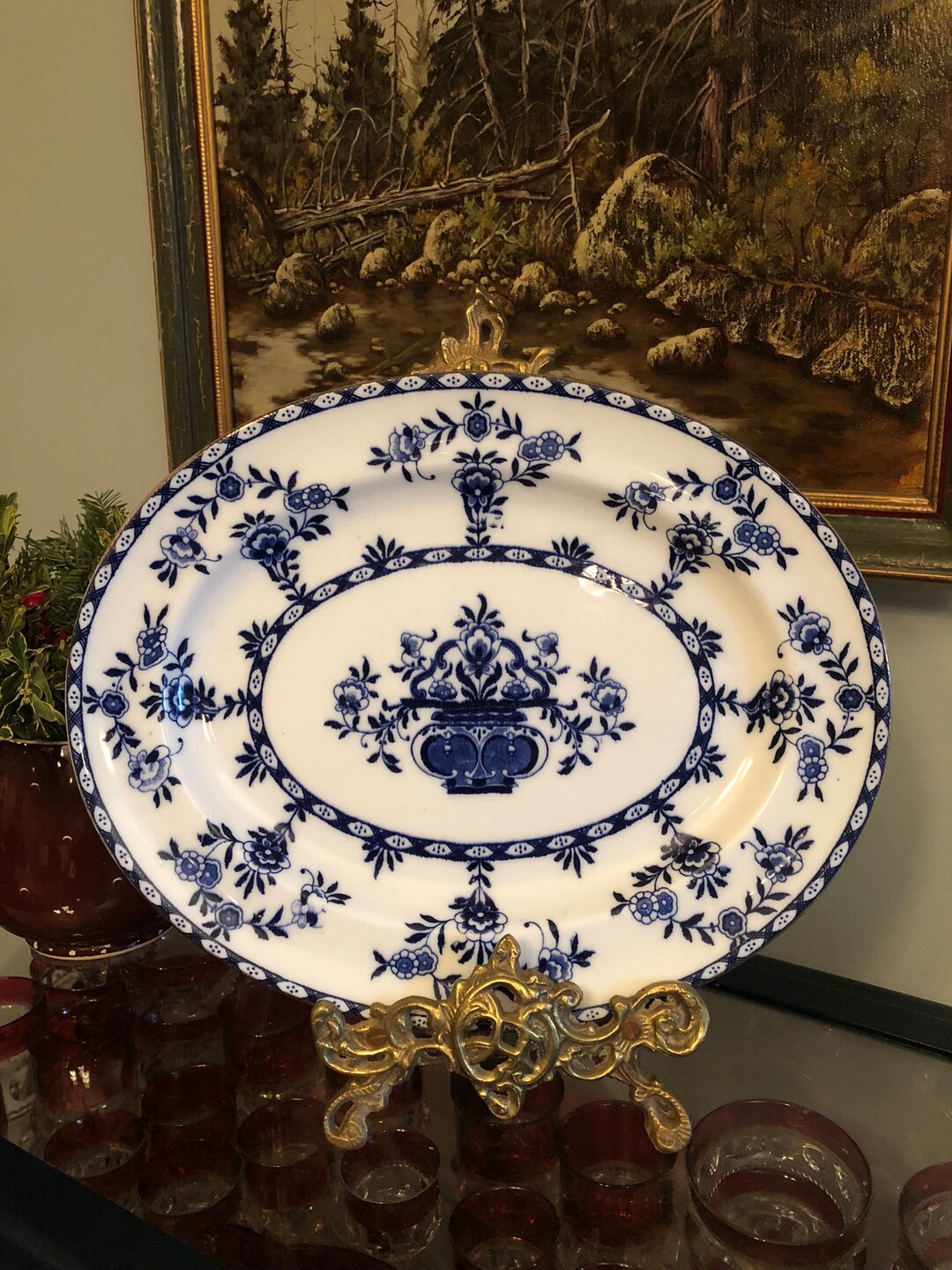 Blue and White Royal Doulton Platter - Etsy