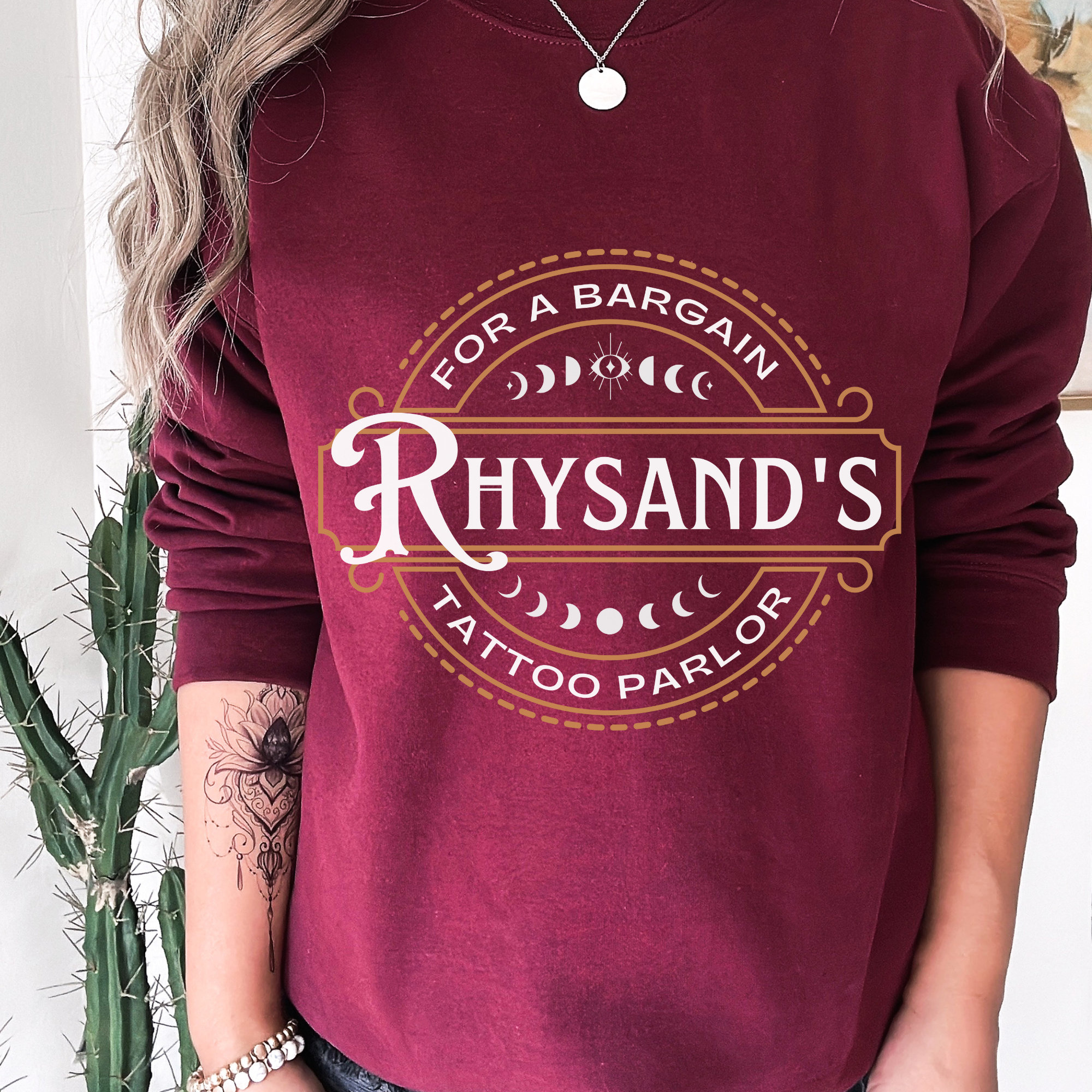 Rhysand Tattoo Parlor Sweatshirt A Court of Thorns and Roses - Etsy