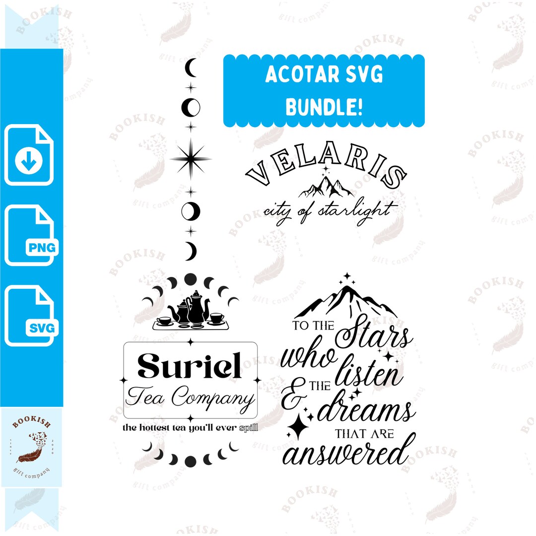 ACOTAR Svg Bundle 16 Svg & Png Files Acotar Svg for Cricut - Etsy
