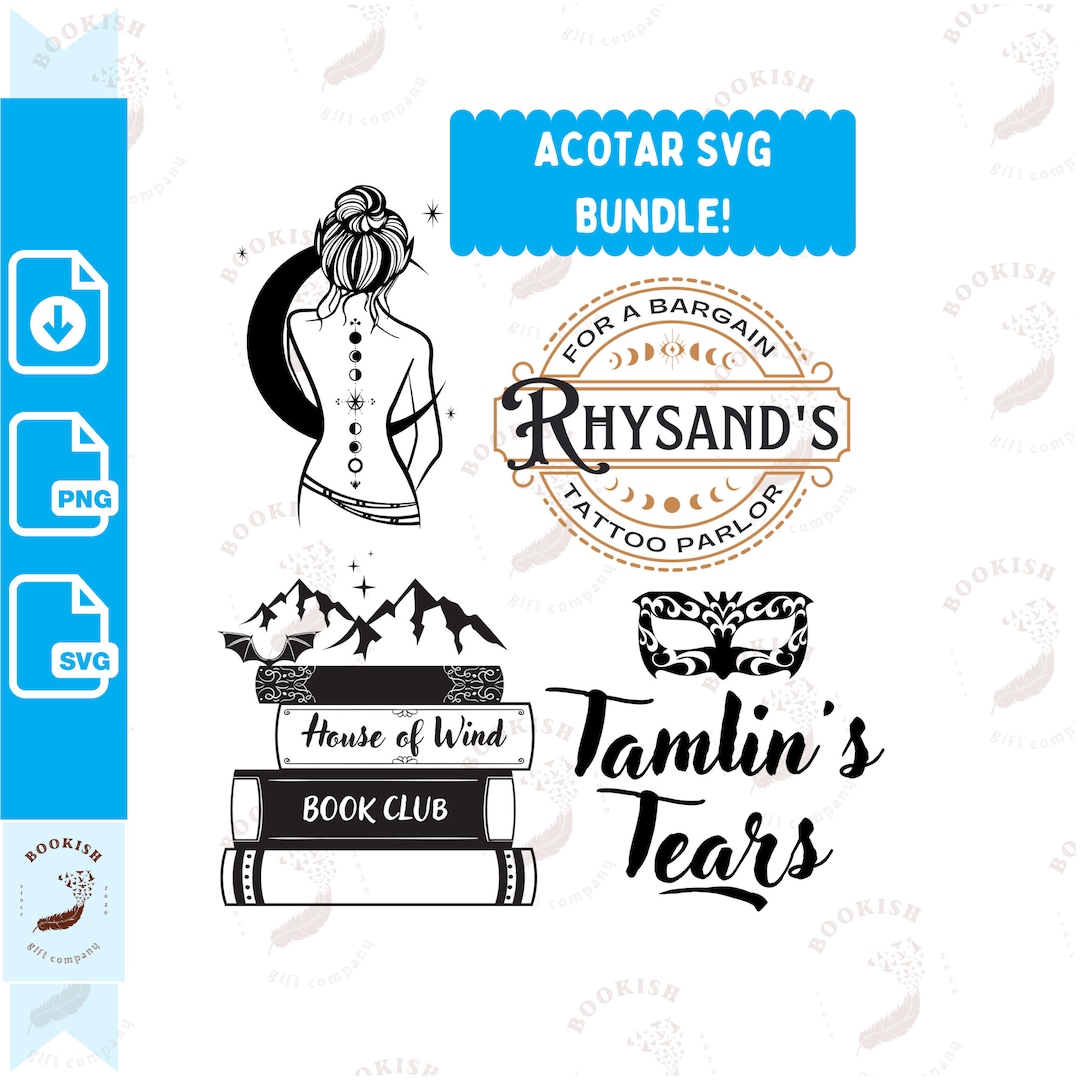 ACOTAR Svg Bundle 2 | 16 Svg & Png Files Acotar Svg for Cricut Night ...