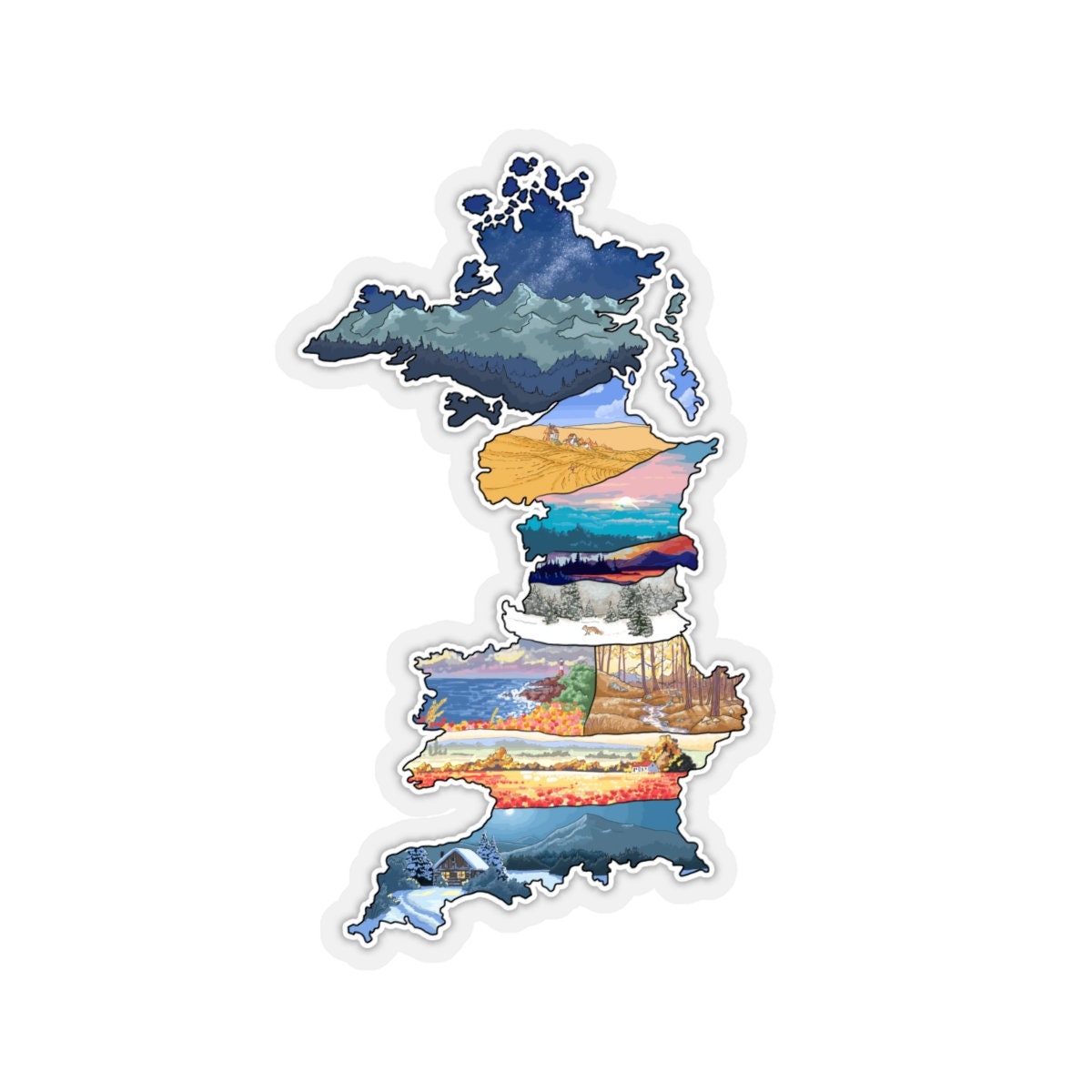 Prythian Map Sticker ACOTAR Sticker Sarah J Maas Stickers - Etsy