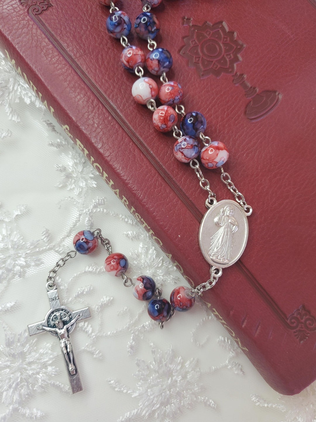 Divine Mercy Chaplet - Swirl - Etsy