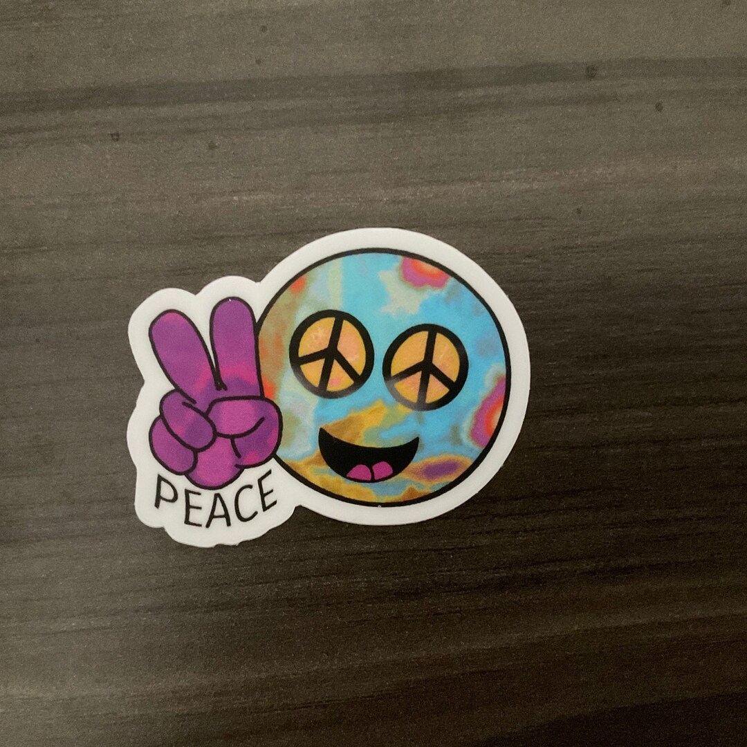 Colorful | Happy | Smiling Face | Peace Sign | Peace | Waterproof ...