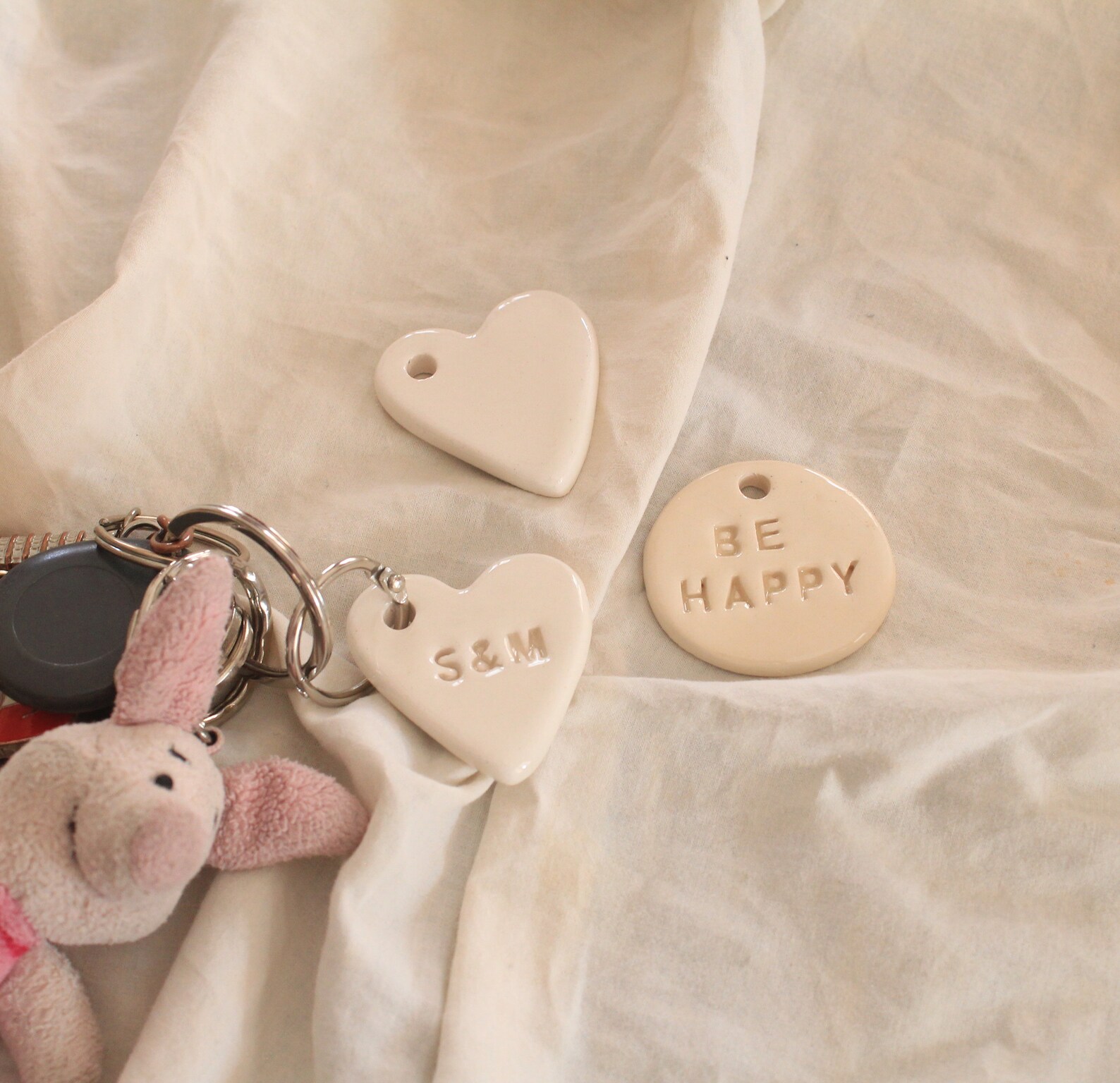 Custom Personalized Handmade Ceramic Key Chain, Cool Little Ceramic ...