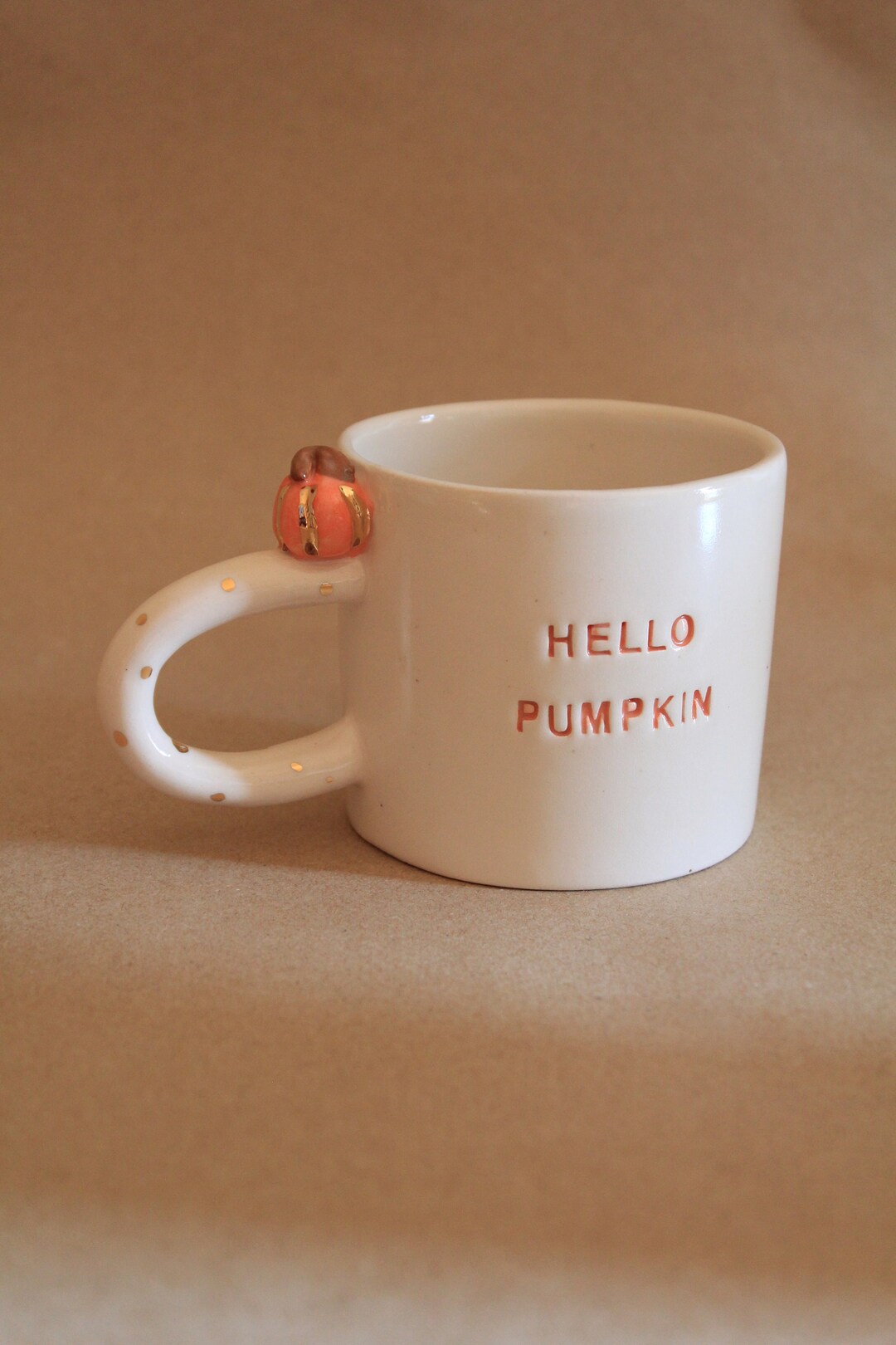 Handmade Pumpkin Decorated Mug, Hello Pumpkin Mug, Halloween Design ...