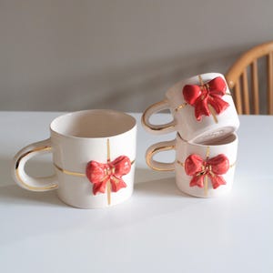 Red Ribbon Espresso Cup, Turkish Coffee Cup With 24C Gold Details ...