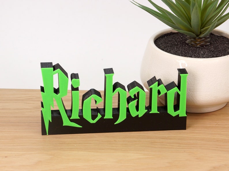 Custom Name Sign Wizard Name Plate Personalised Desk - Etsy