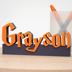 Custom Name Sign - Wizard Name Plate - Personalised Desk Decor, Teacher ...