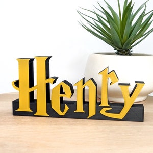 Custom Name Sign - Wizard Name Plate - Personalised Desk Decor, Teacher ...