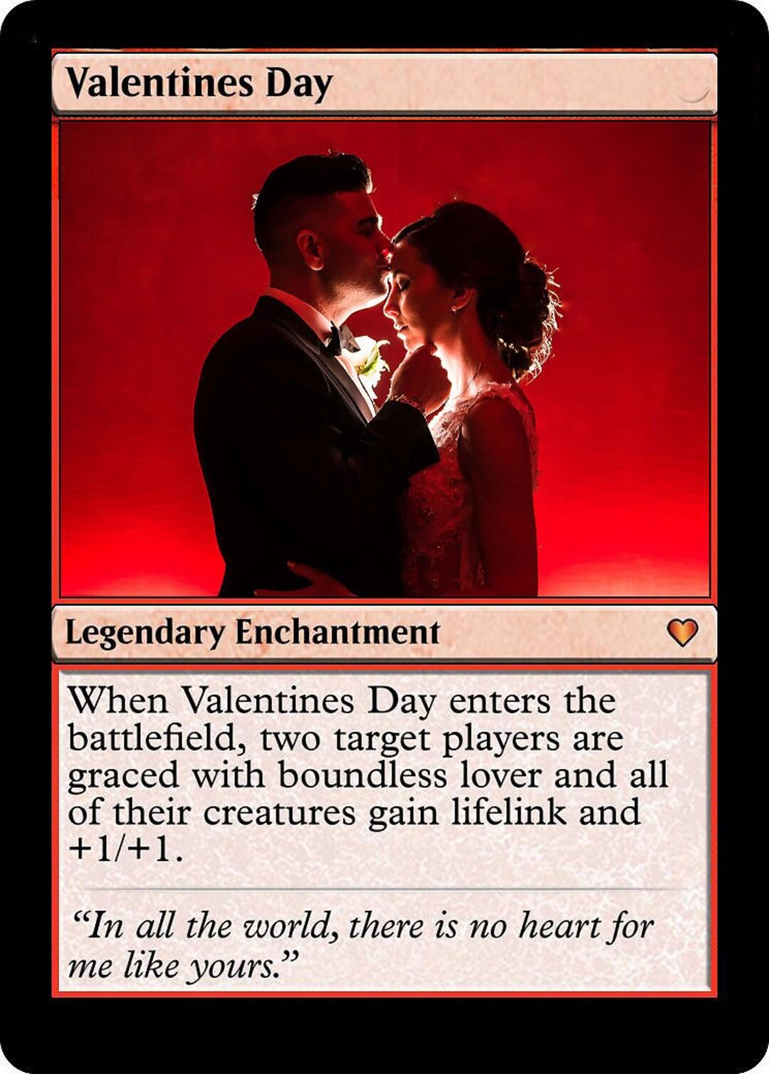 Valentines Day Card foil Custom Magic Card - Etsy