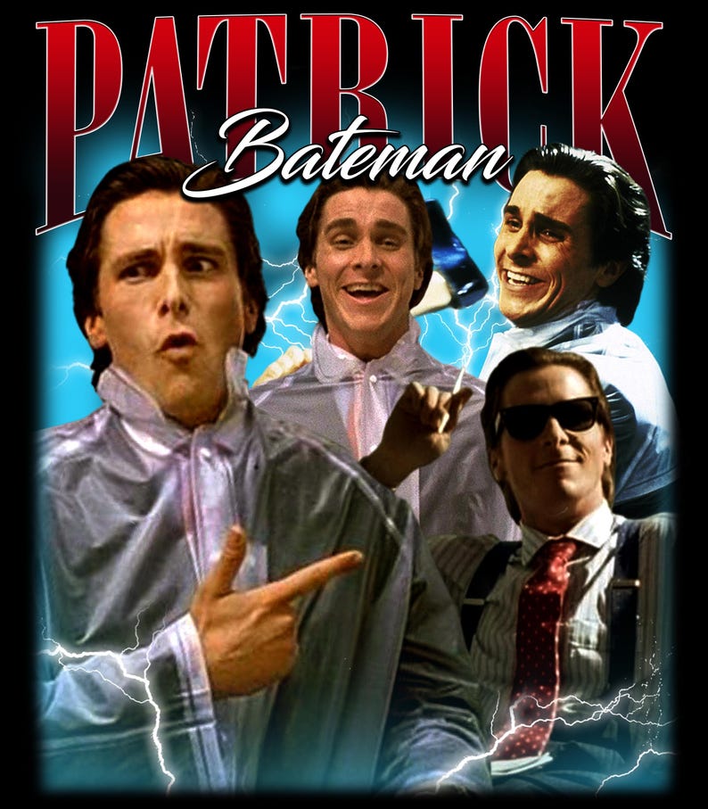 Vintage Patrick Bateman T-shirt PNG, Patrick Bateman Top Tee - Etsy