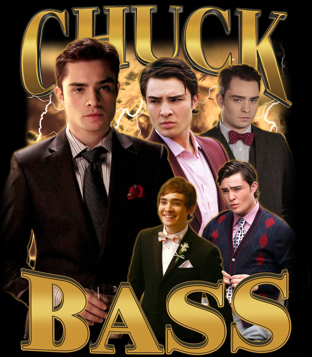 Vintage Chuck Bass T-shirt PNG, Chuck Bass Top Tee - Etsy