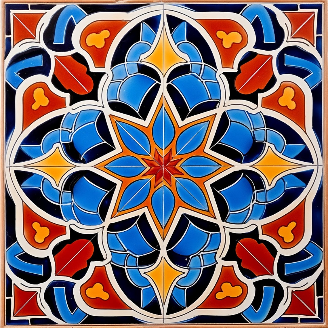 24 Moroccan Tile Digital Paper Images, Instant Download, Clip Art ...