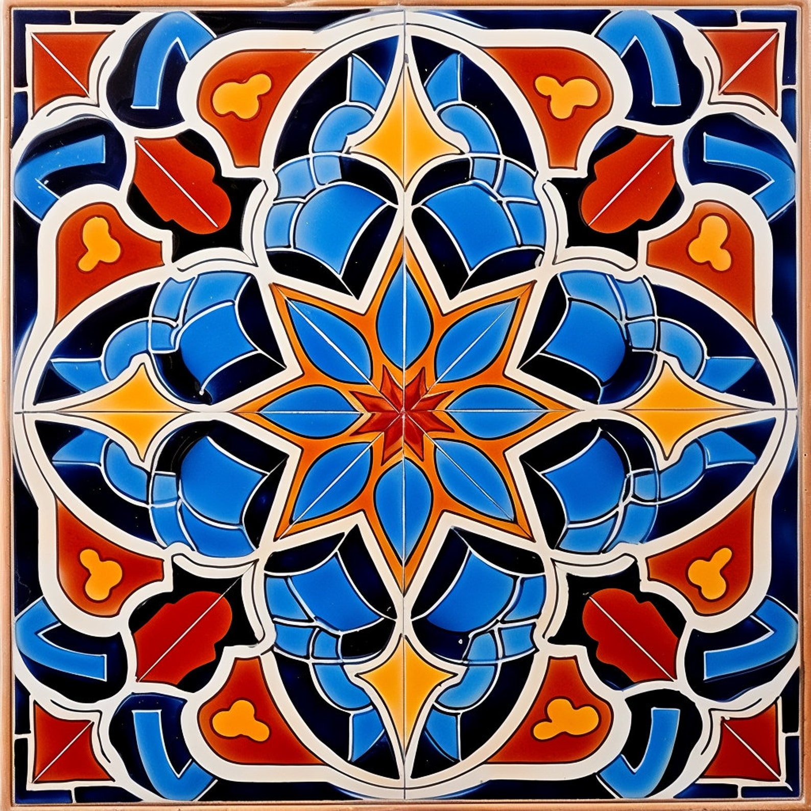 24 Moroccan Tile Digital Paper Images, Instant Download, Clip Art ...