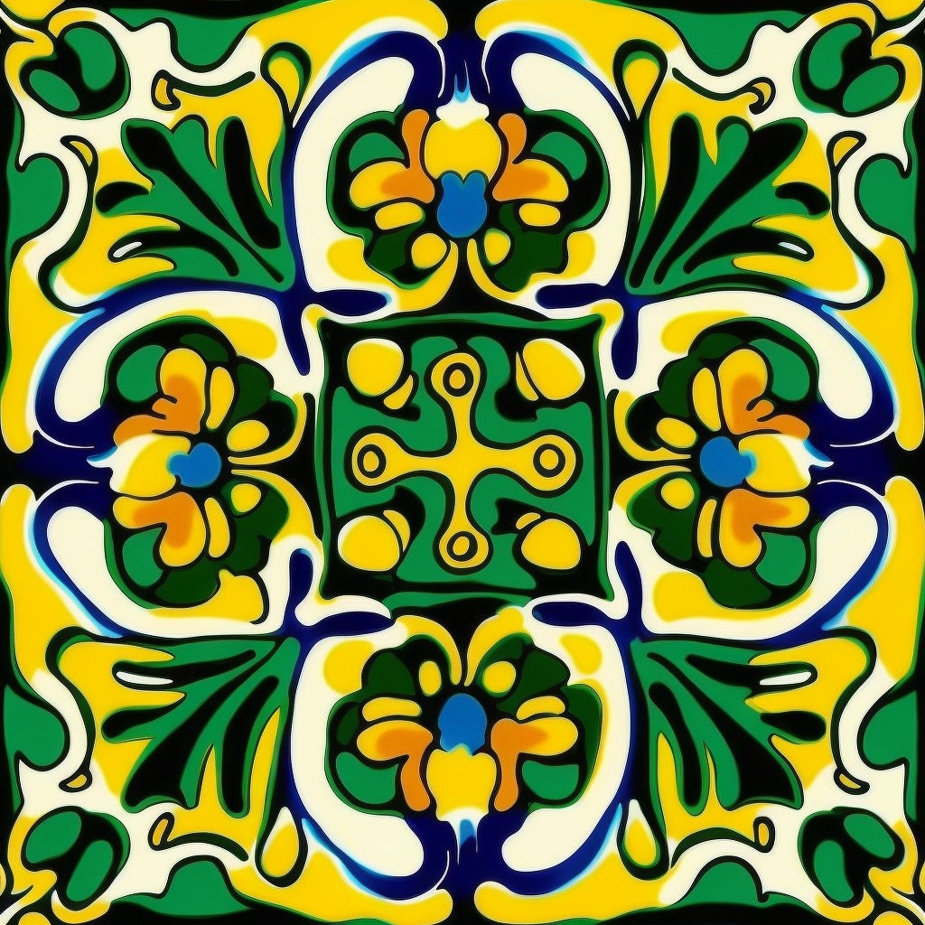 24 Talavera Tile Digital Paper - Instant Download Clip Art, Mexican ...