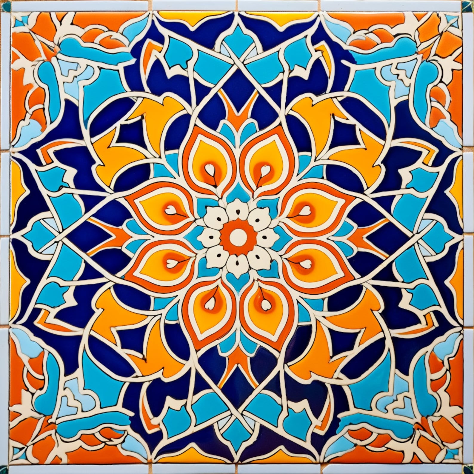 24 Moroccan Tile Digital Paper Images, Instant Download, Clip Art ...