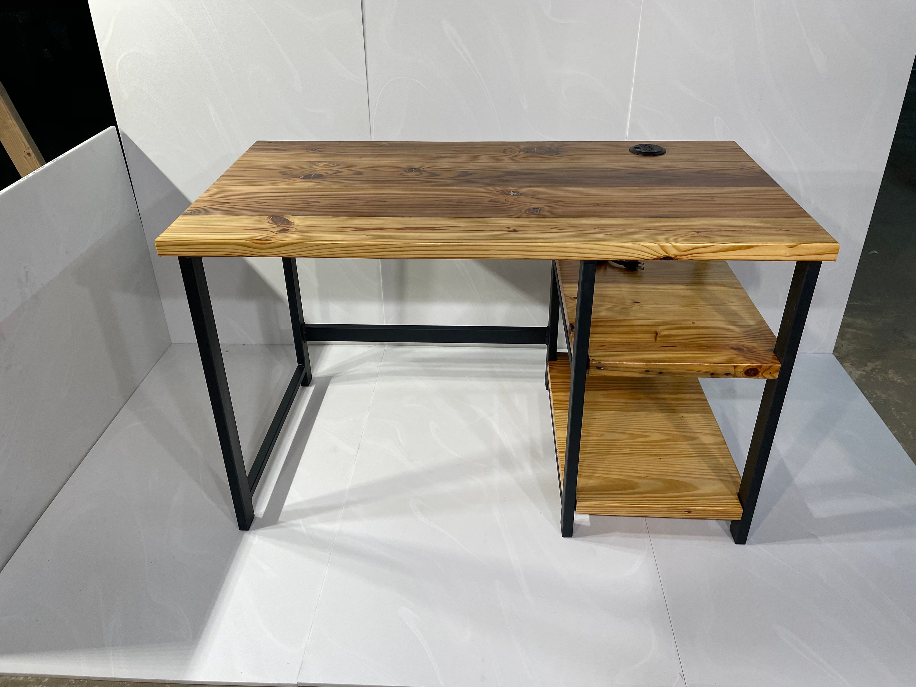 Reclaimed Wood Desk / Solid Wood Desk / Reclaimed Wood and Metal Desk ...