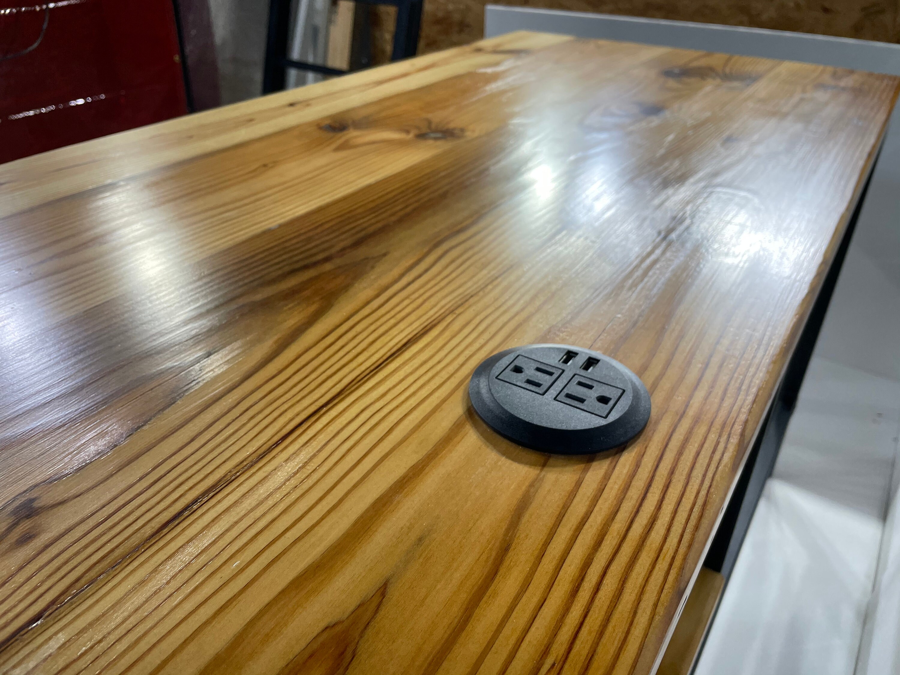 Reclaimed Wood Desk / Solid Wood Desk / Reclaimed Wood and Metal Desk ...