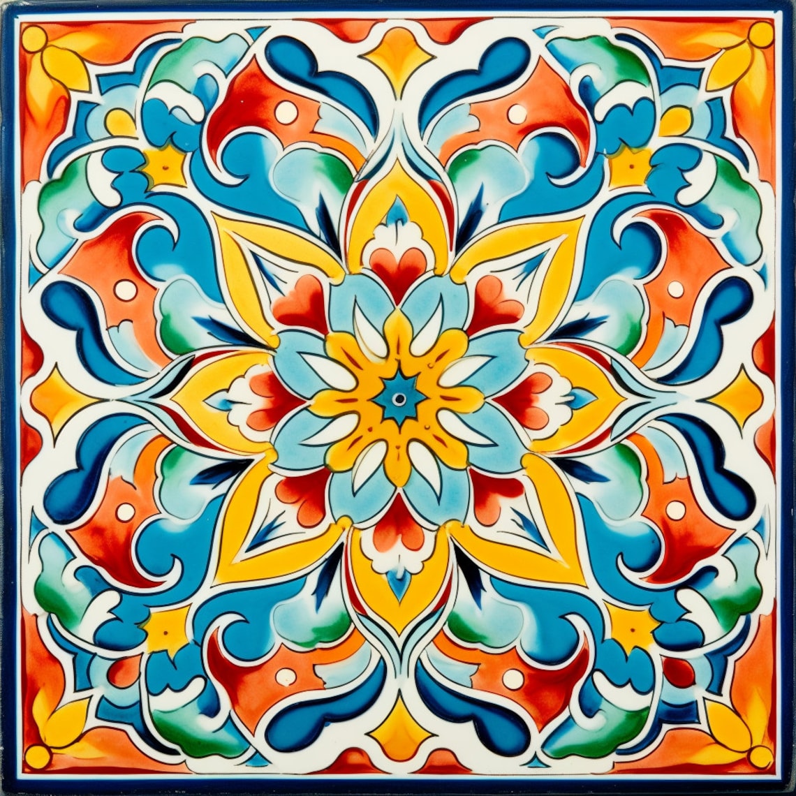 24 Moroccan Tile Digital Paper Images, Instant Download, Clip Art ...