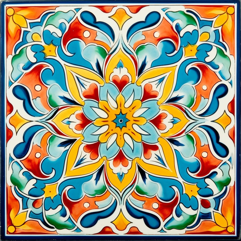 24 Moroccan Tile Digital Paper Images, Instant Download, Clip Art ...