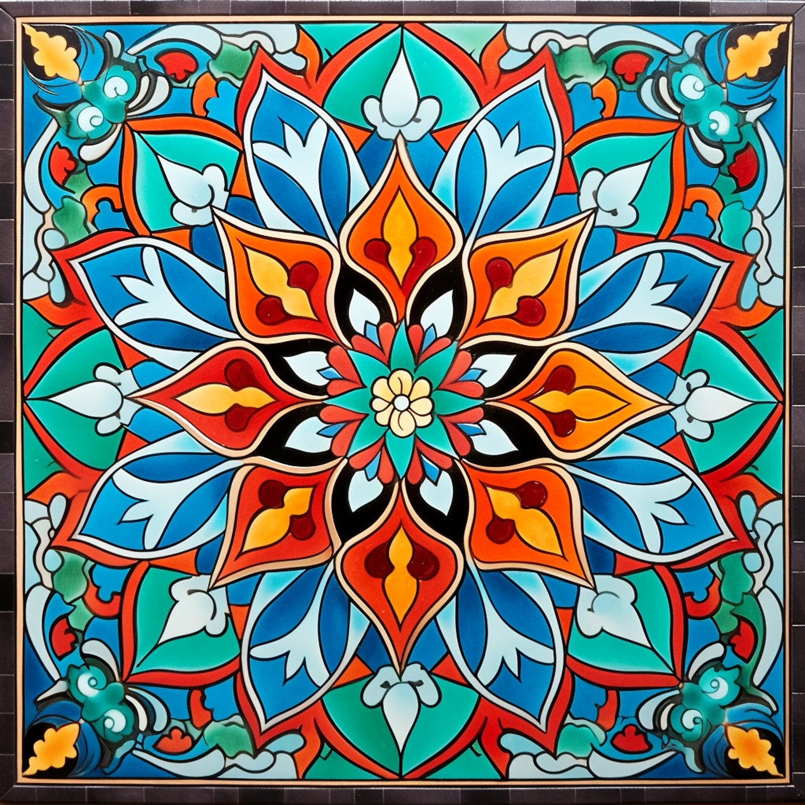 24 Moroccan Tile Digital Paper Images, Instant Download, Clip Art ...