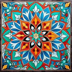 24 Moroccan Tile Digital Paper Images, Instant Download, Clip Art ...