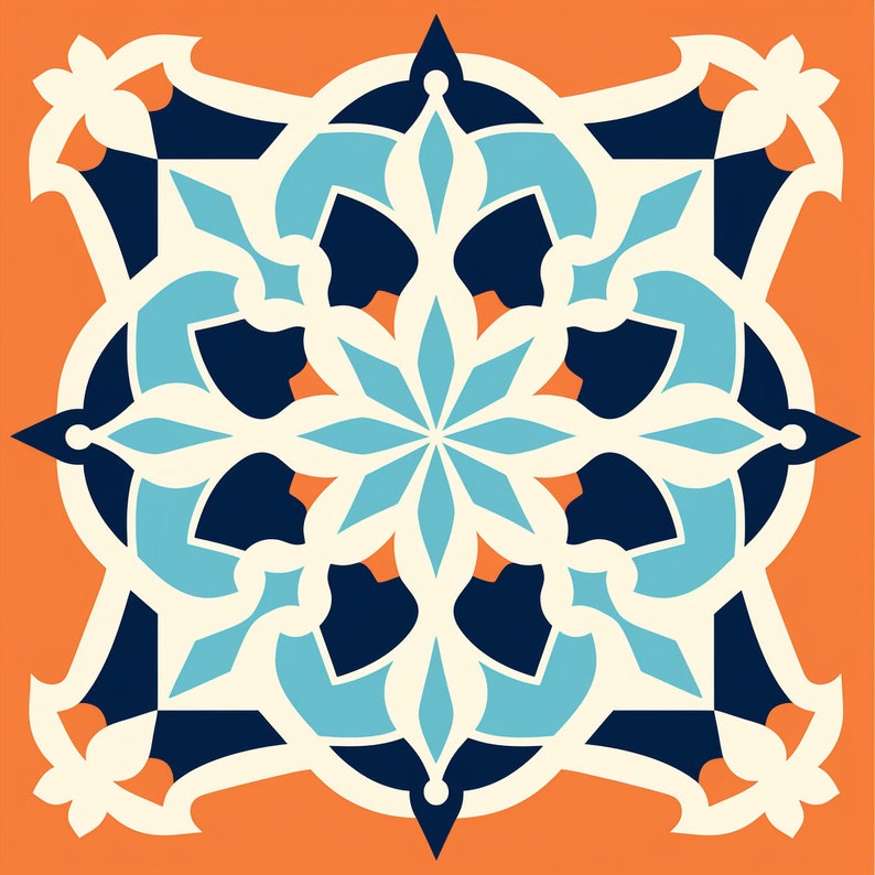 24 Moroccan Tile Digital Paper Images, Instant Download, Clip Art ...