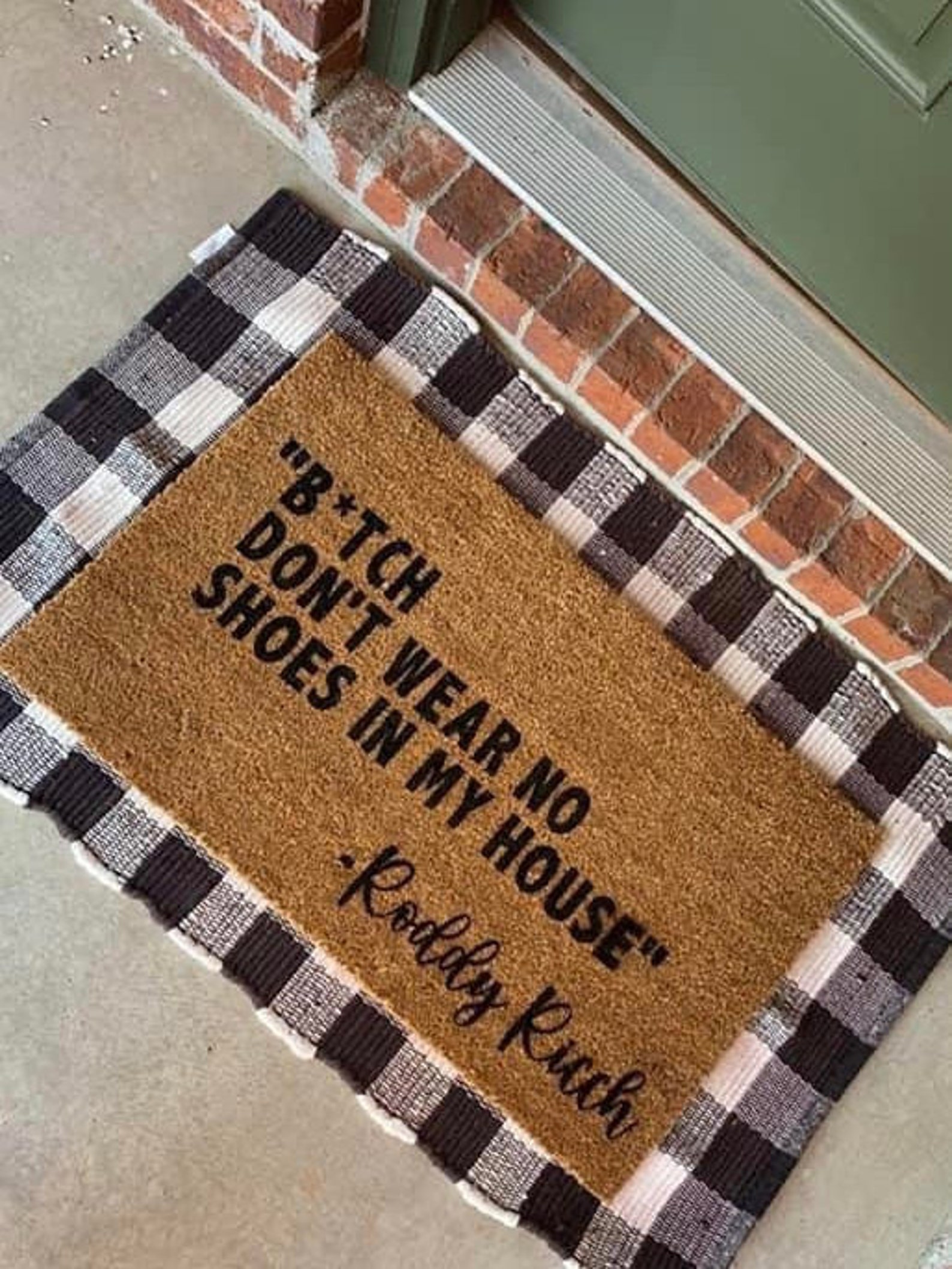 Dont Wear Shoes in My House Door Mat No Shoes Welcome Door | Etsy